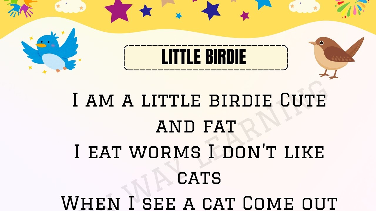 Little birdie | Little Birdie rhymes | I am a little birdie Cute ...