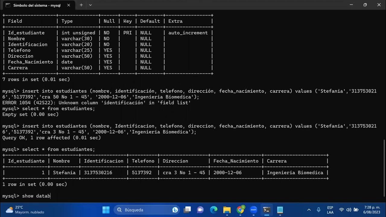Bases de datos MYSQL utilizando el gestor de datos WORKBENCH y VISUAL ...