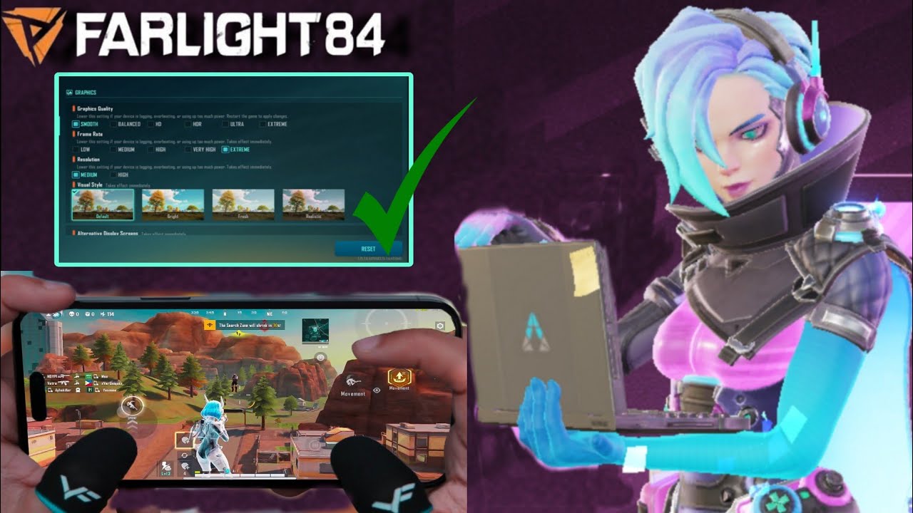 Farlight 84 Graphics Settings & Sensitivity Settings ( low end device) - YouTube