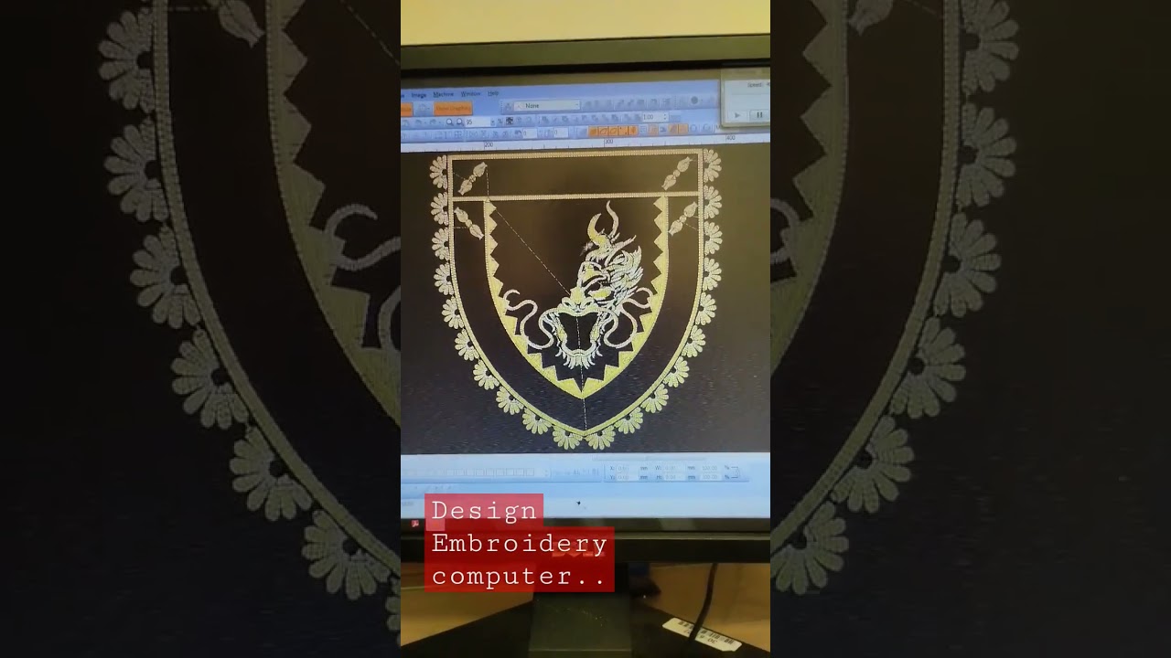 design bordir komputer , design embroidery , wilcom es - YouTube