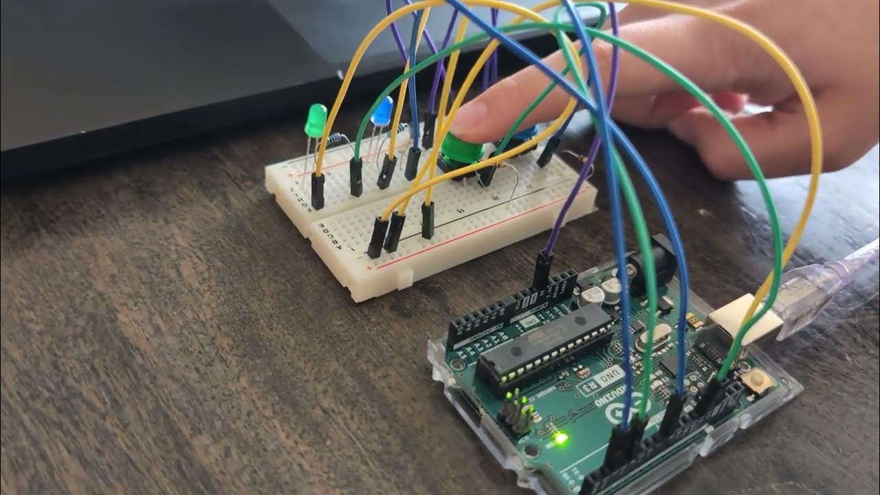 3.3P Arduino LED Control via Button - YouTube