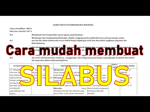 Cara membuat Silabus #silabus #perangkatpembelajaran #program - YouTube