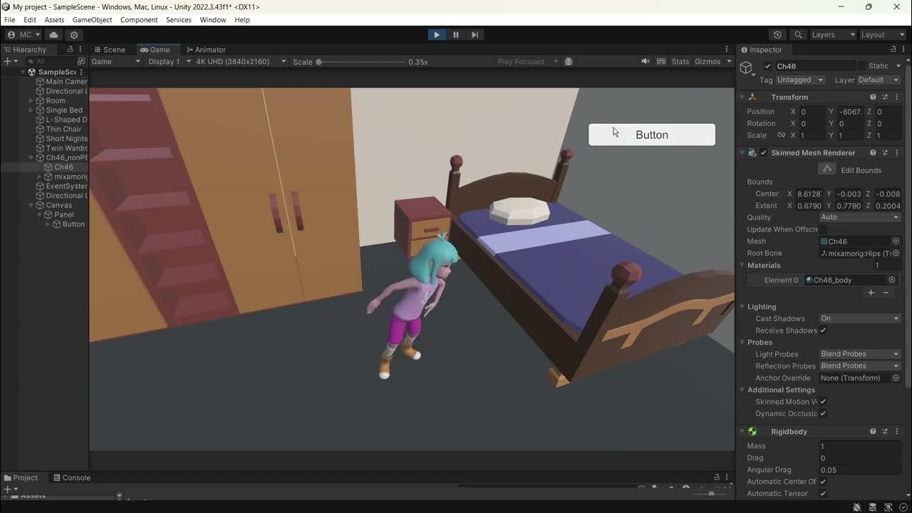 Unity Dance on Button Hover - YouTube