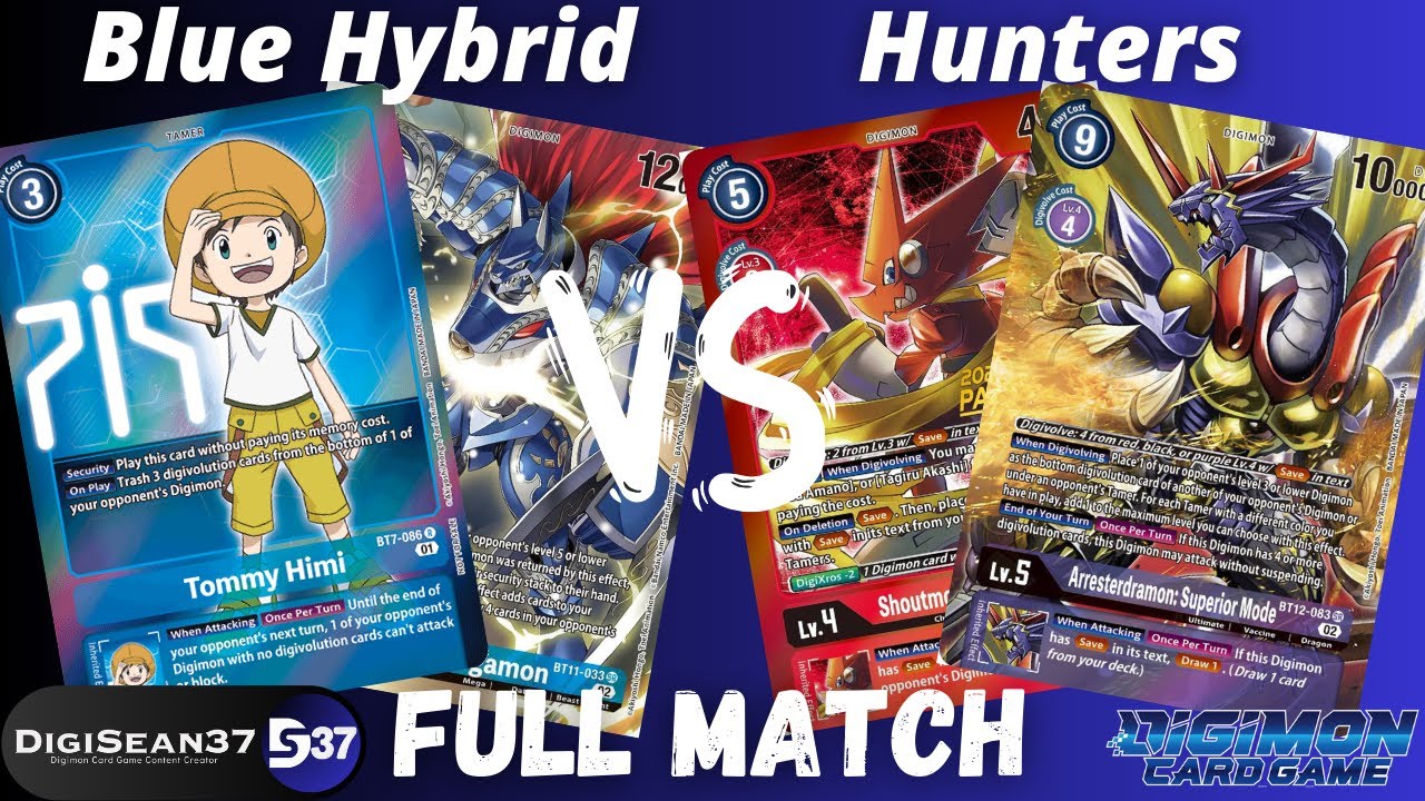 Blue Hybrid VS Hunters | Digimon Card Game | BT14 Blast ACE - YouTube