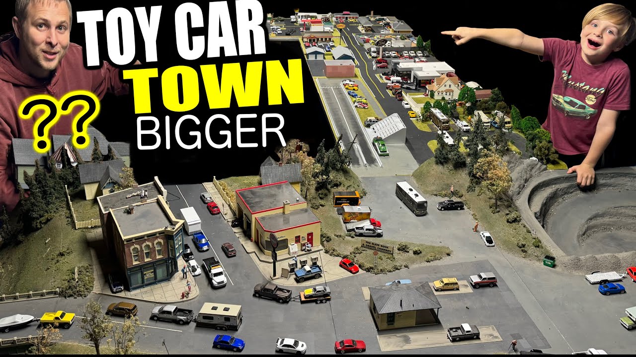DAD Builds TOY CAR TOWN We made are Real House 1:64 scale Diorama - YouTube