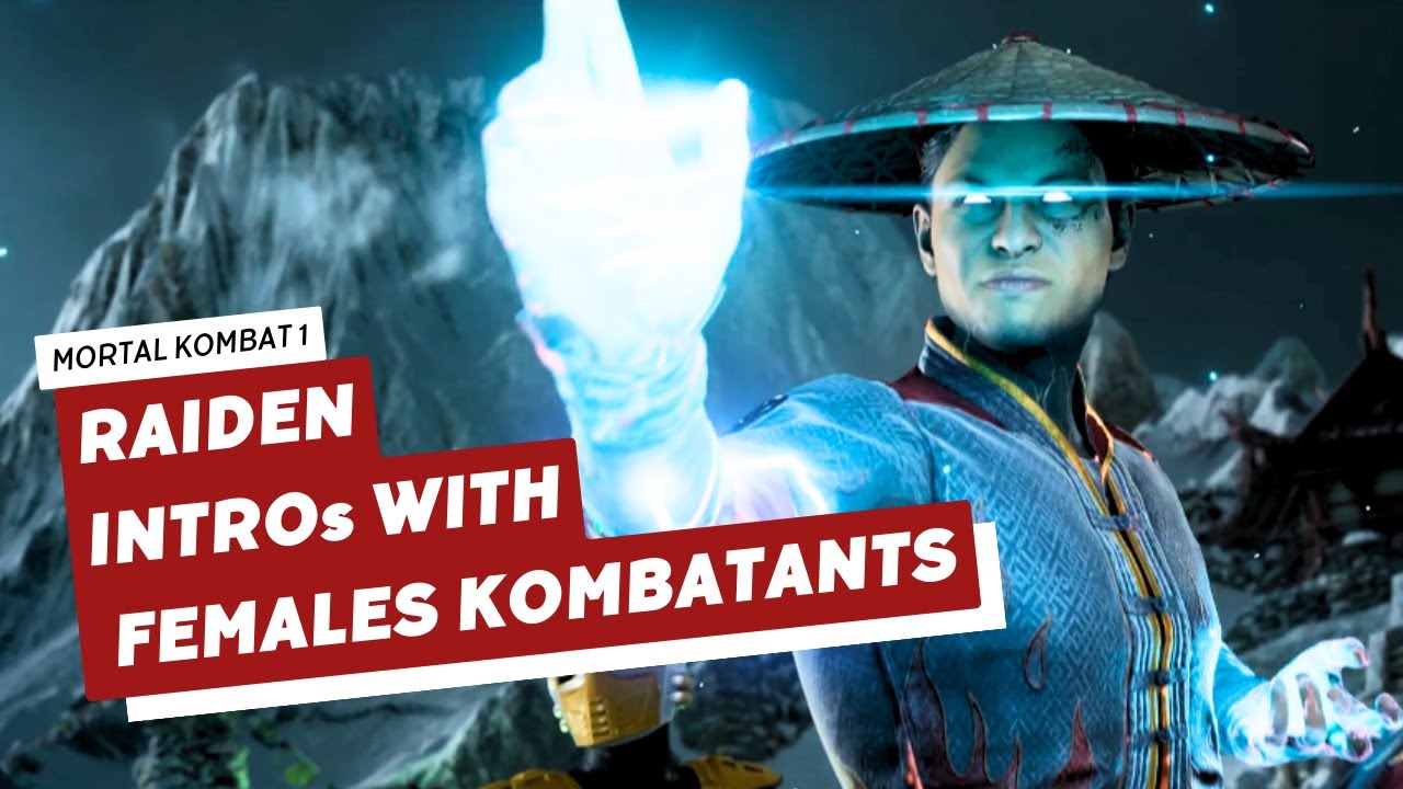 Raiden INTROs with Female Kombatants - YouTube
