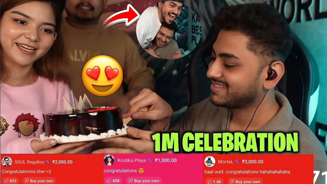 Aman 1m Celebration By Joker Bhai Rega Krutika Ankita 🚀 S8ul 🔥 Youtube