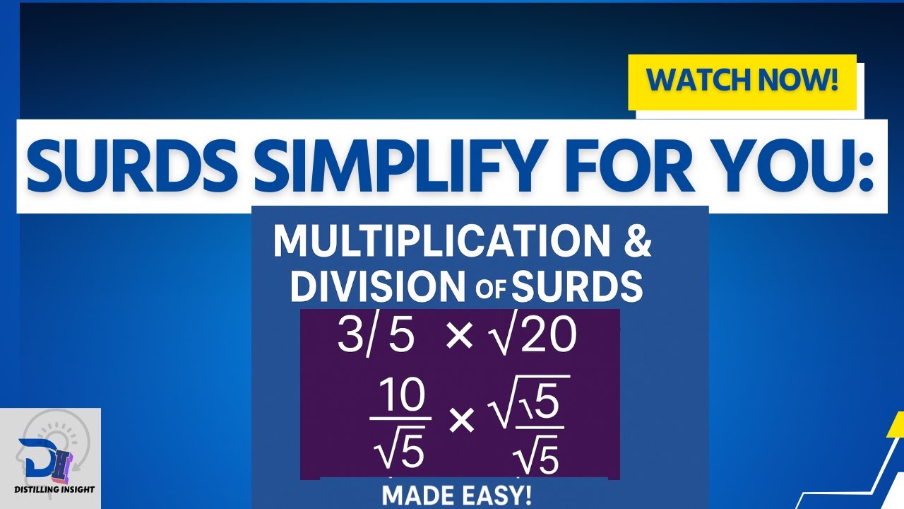Multiplication & Division of Surds Easy Math Tutorial with Examples ...