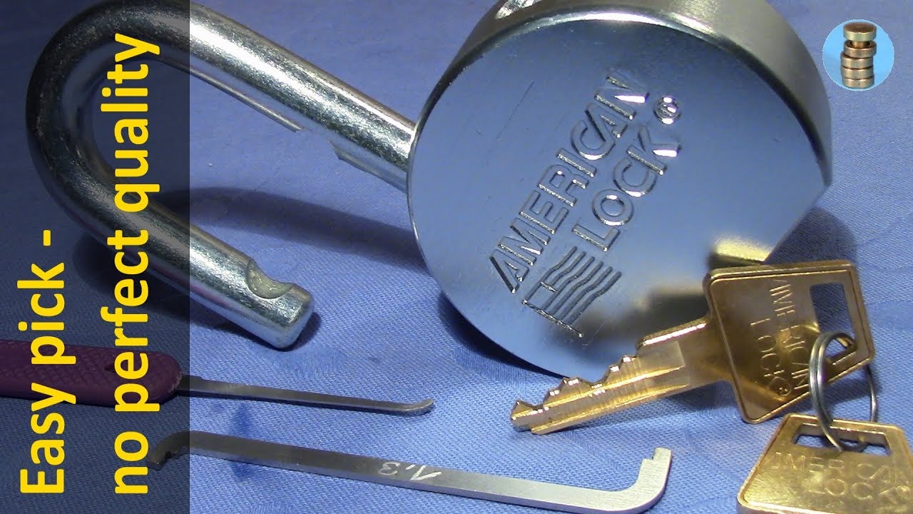 (picking 562) American lock 700 - heavy steel padlock with ...