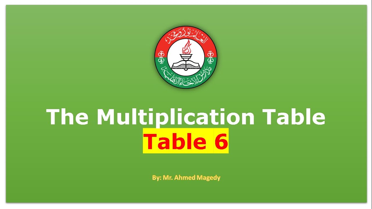 Study the multiplication table - table 6 - YouTube