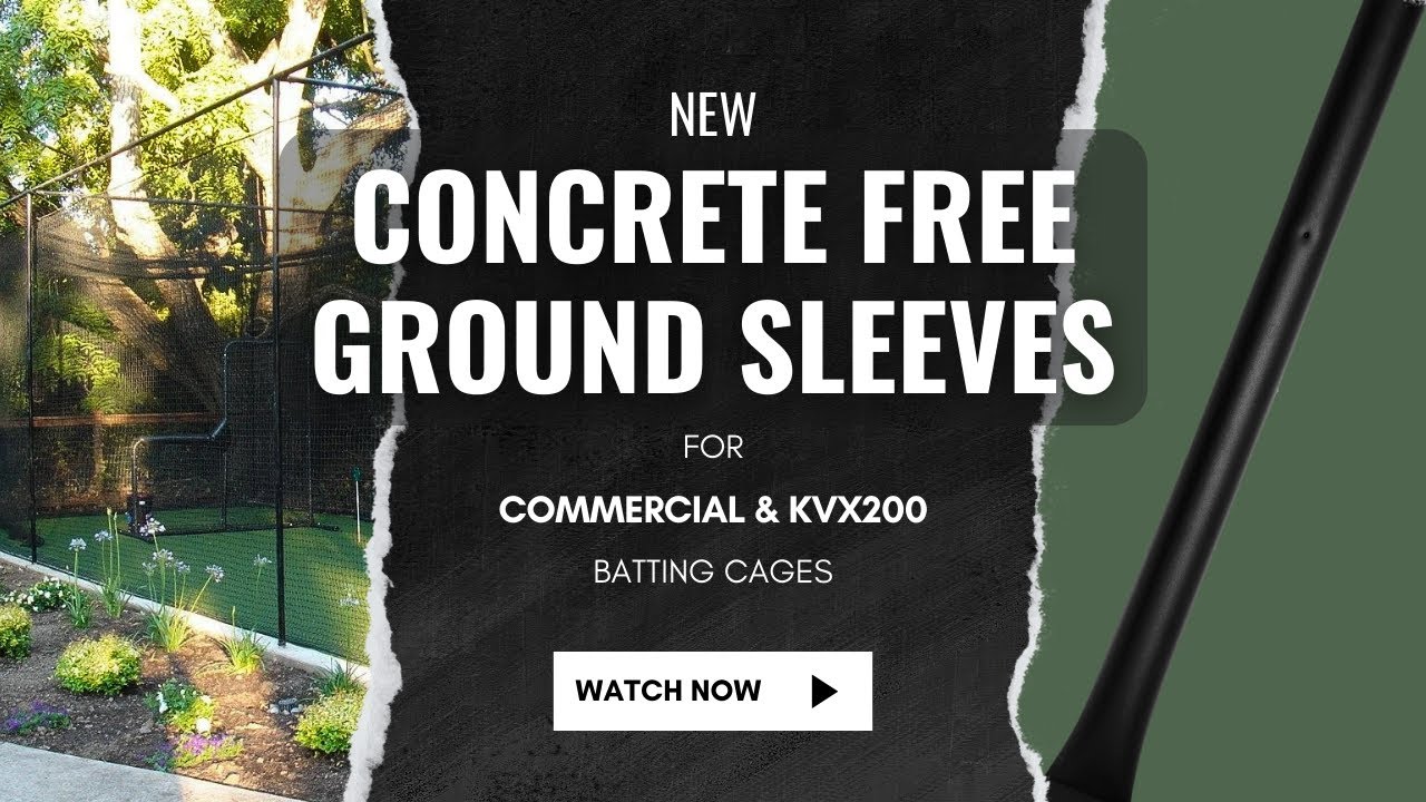 Concrete Free Ground Sleeves for the Commercial & KVX200 Batting Cage ...