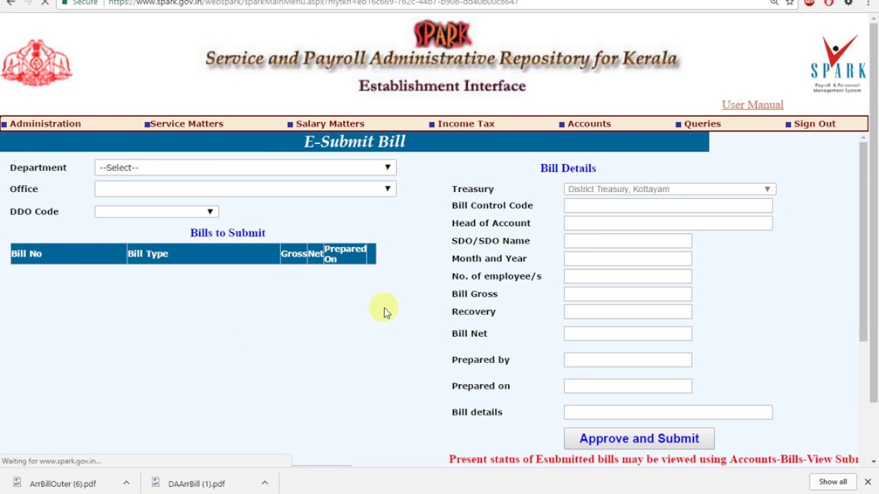 How To Show Bill Number and How to a bill E-submited in Spark - YouTube