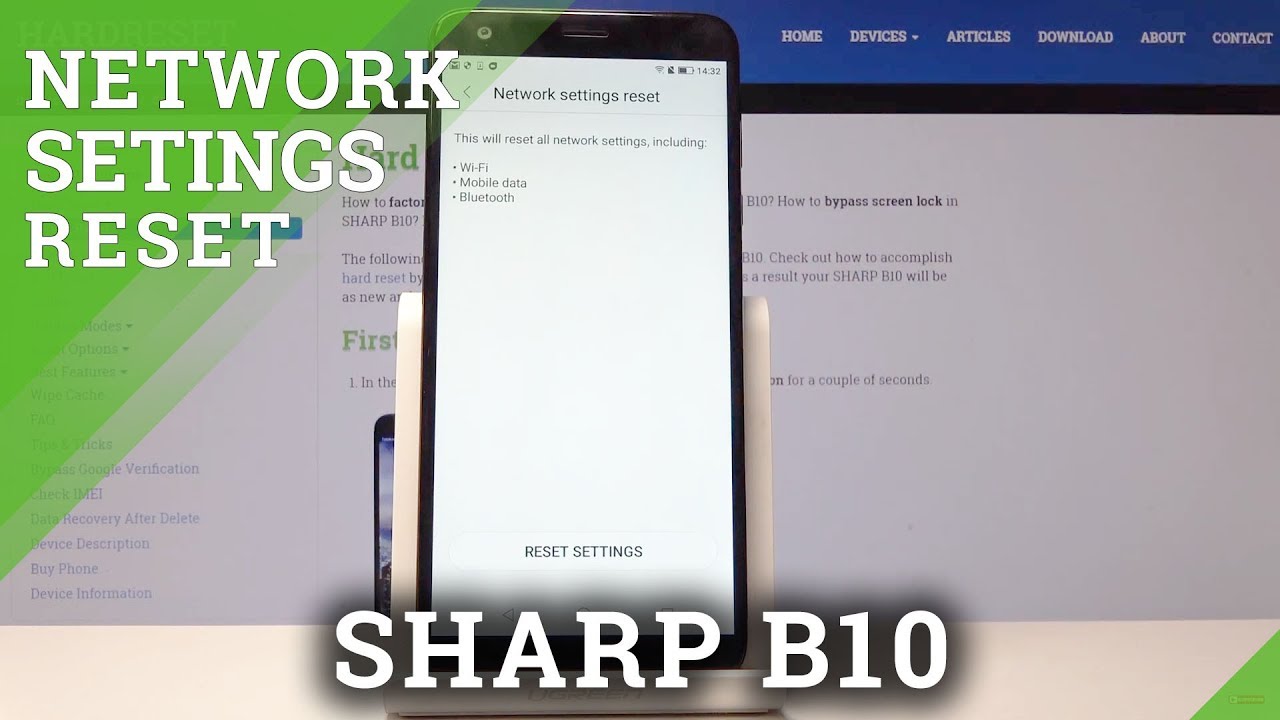 How to Restore Original Network Settings on SHARP B10 - Reset Network ...