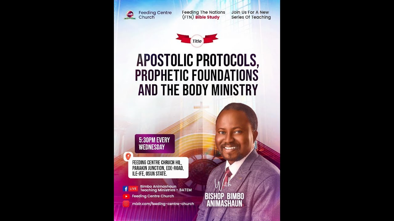 FTN BIBLE STUDY ||THE FOUNDATION OF THE APOSTLES AND PROPHETS - Part 1 ...