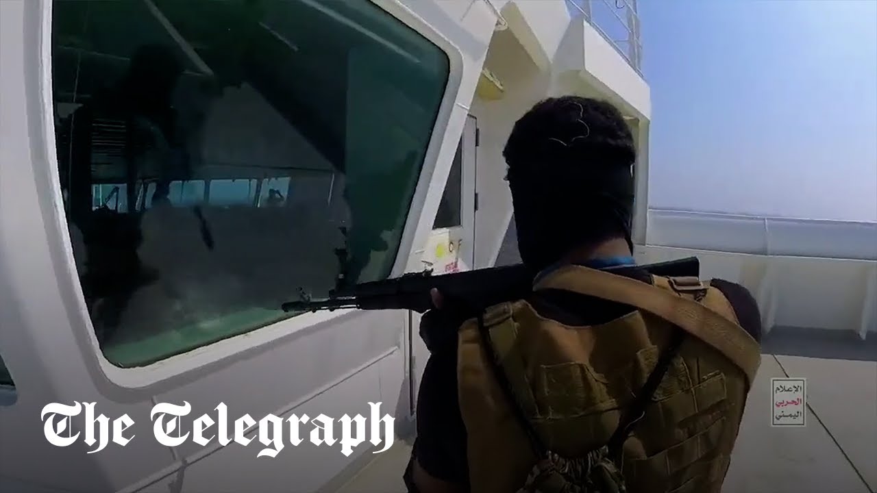 Yemen's Houthi rebels hijack cargo ship in Red Sea - YouTube