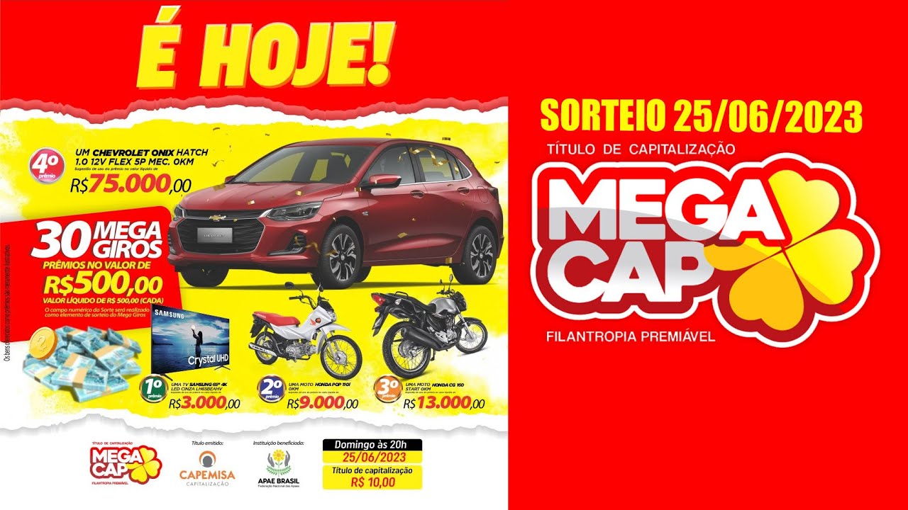 SORTEIO MEGA CAP 25/06/2023 - YouTube