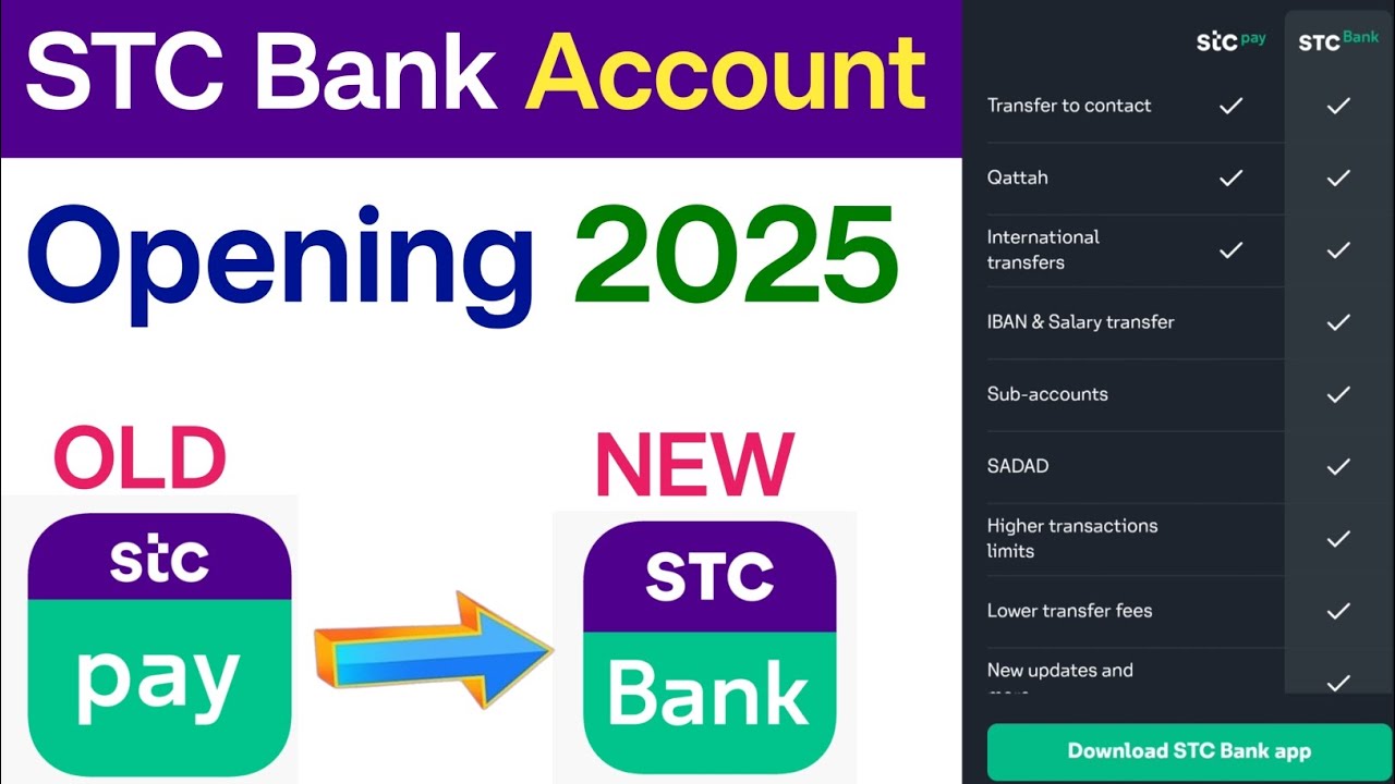 STC Bank Account Opening 2025 / How To Convert Stc Pay To STC Bank ...