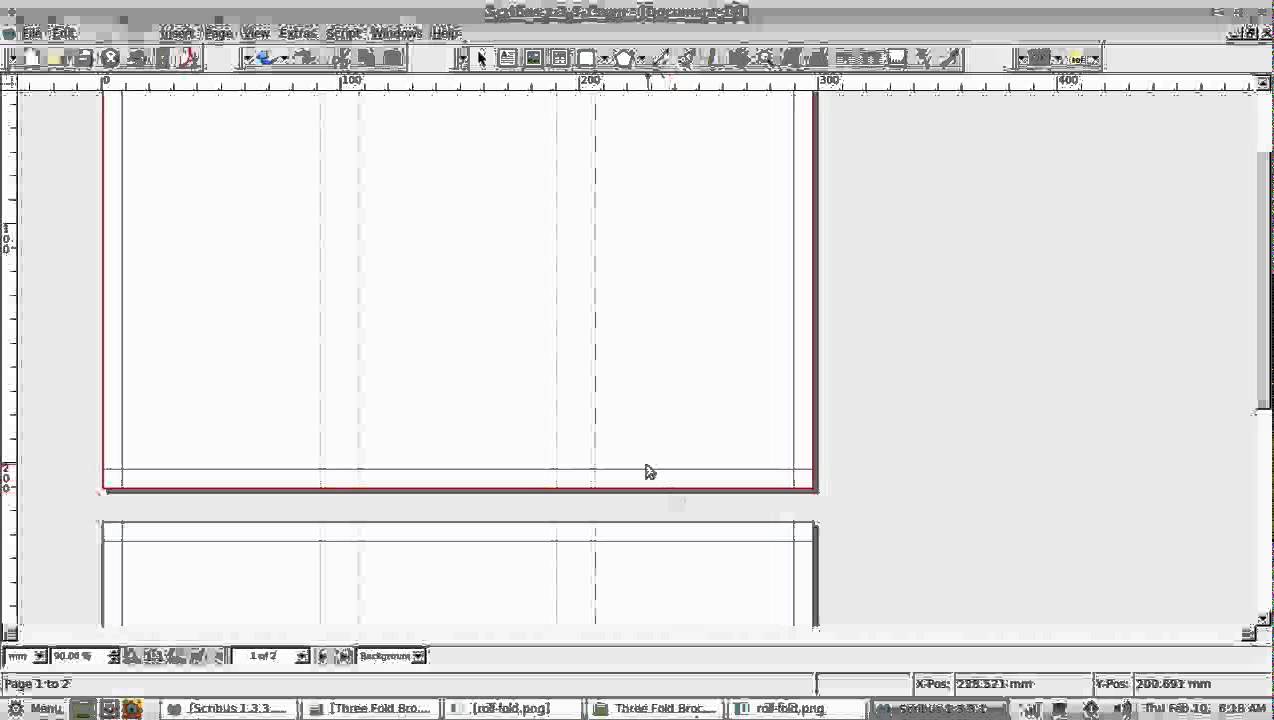Scribus Video Tutorial - Part 5 - Three fold Brochure 1 of 4 - Laying Out and Layers - YouTube