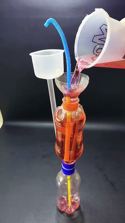 Pressure fountain science small production DIY fun experiment - YouTube