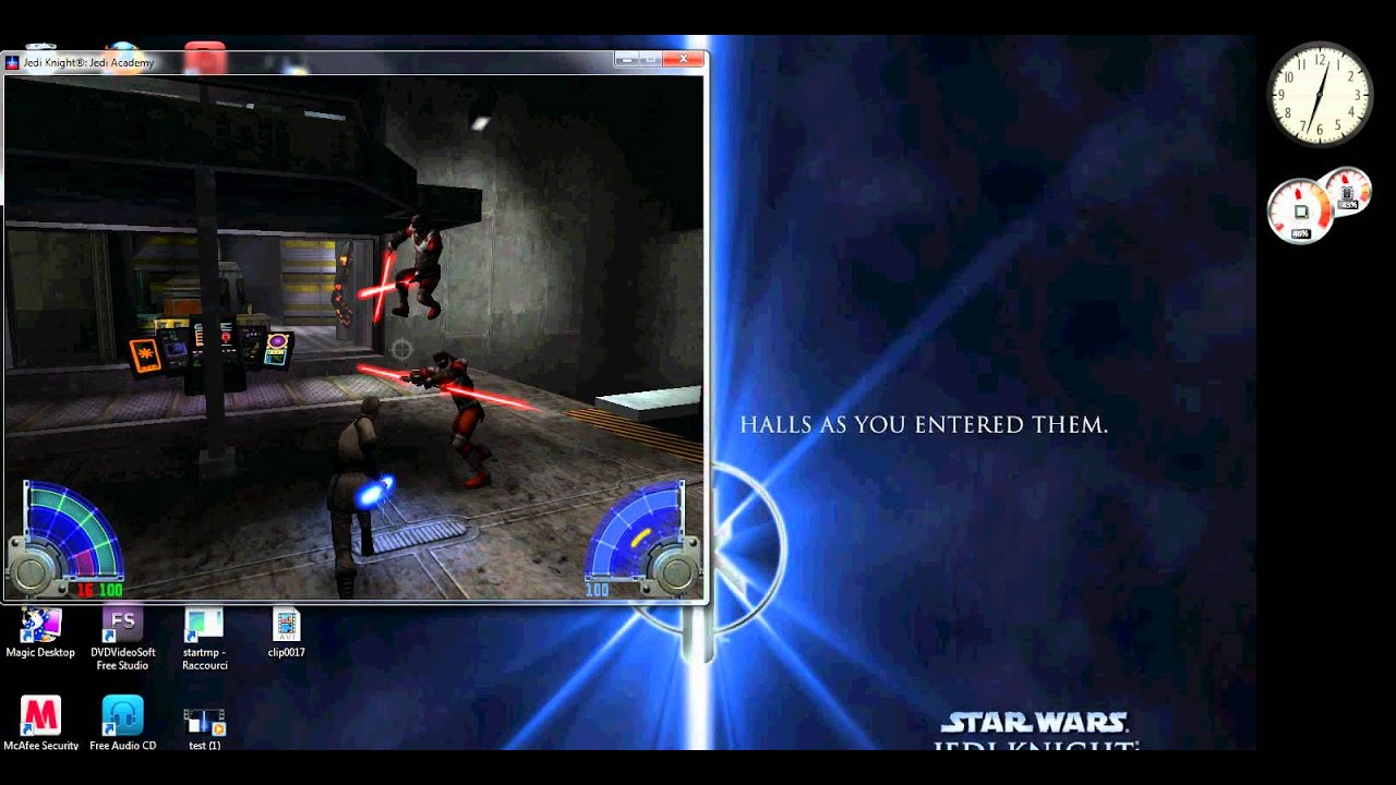 Star Wars Jedi Knight Jedi Académy Test - YouTube