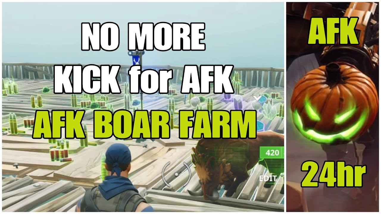 No More AFK Kick 24hour Boar Farm Loot in Fortnite - YouTube