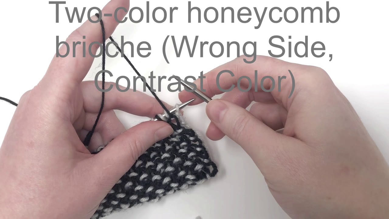 Two-color Honeycomb Brioche - WS CC - YouTube