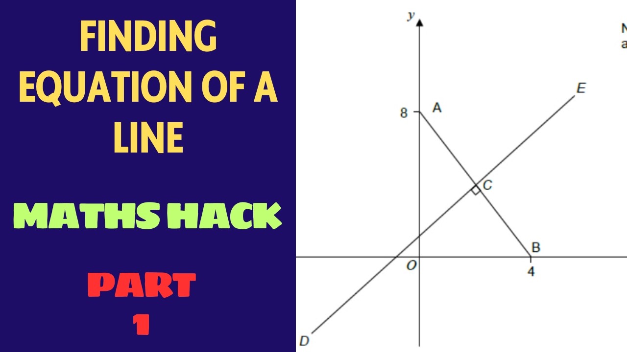 FINDING EQUATION OF A LINE | Maths Solution Q & A | #gcsemaths - YouTube