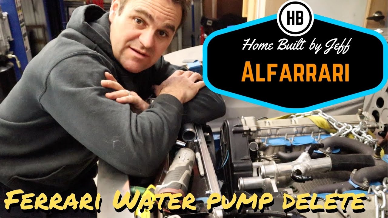 Making a Ferrari water pump delete kit - Ferrari engined Alfa 105 ...