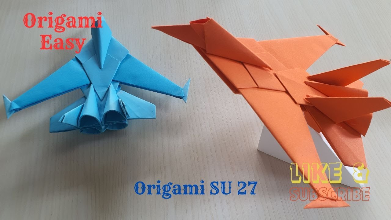 How to make a paper model of an Su-27 flanker fighter plane I ...