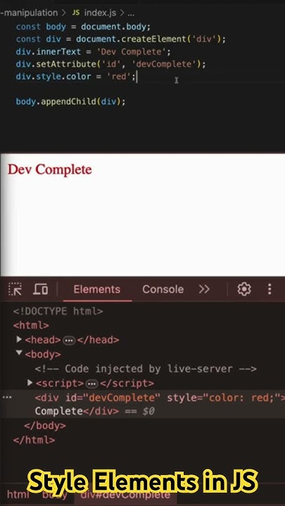 How to Style Elements using plain JavaScript #javascript #js - YouTube