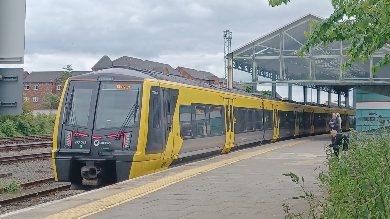 Merseyrail class 777 017 arriving and departing Chester - YouTube