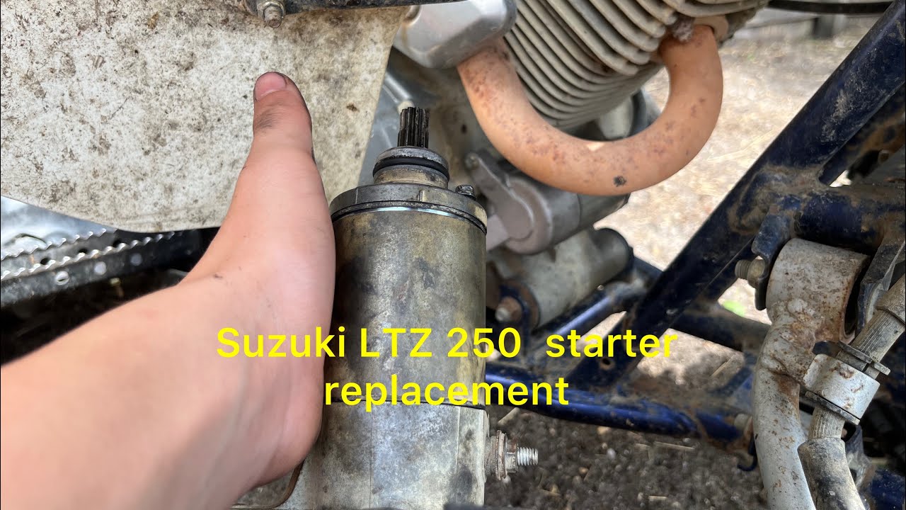 Suzuki LTZ 250 starter replacement - YouTube