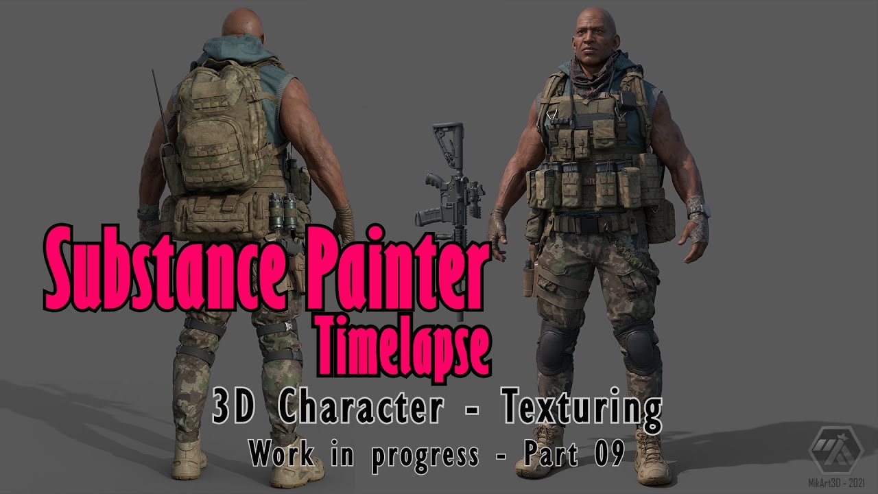 3D Character Development - Texturing with Substance Painter - Part 9 ...
