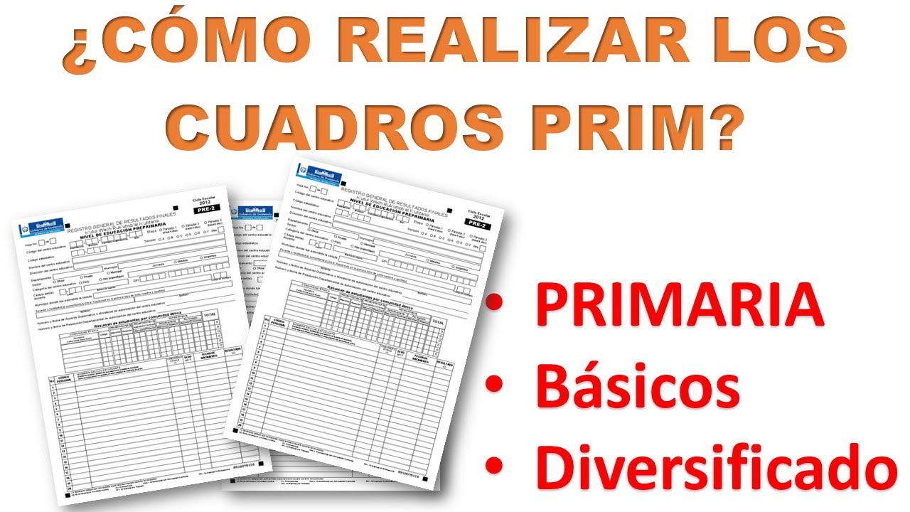 ¿Cómo realizar los CUADROS PRIM FIN DE CICLO en el SIRE para primaria, básico y diversificado ...