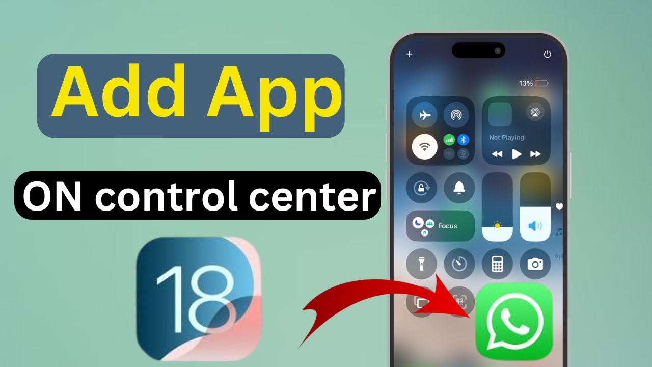 How to Add Apps ON iphone control center ios 18 - YouTube