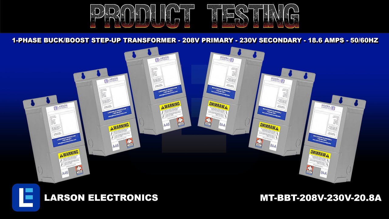 1-Phase Buck/Boost Step-Up Transformer - 208V Primary - 230V Secondary ...
