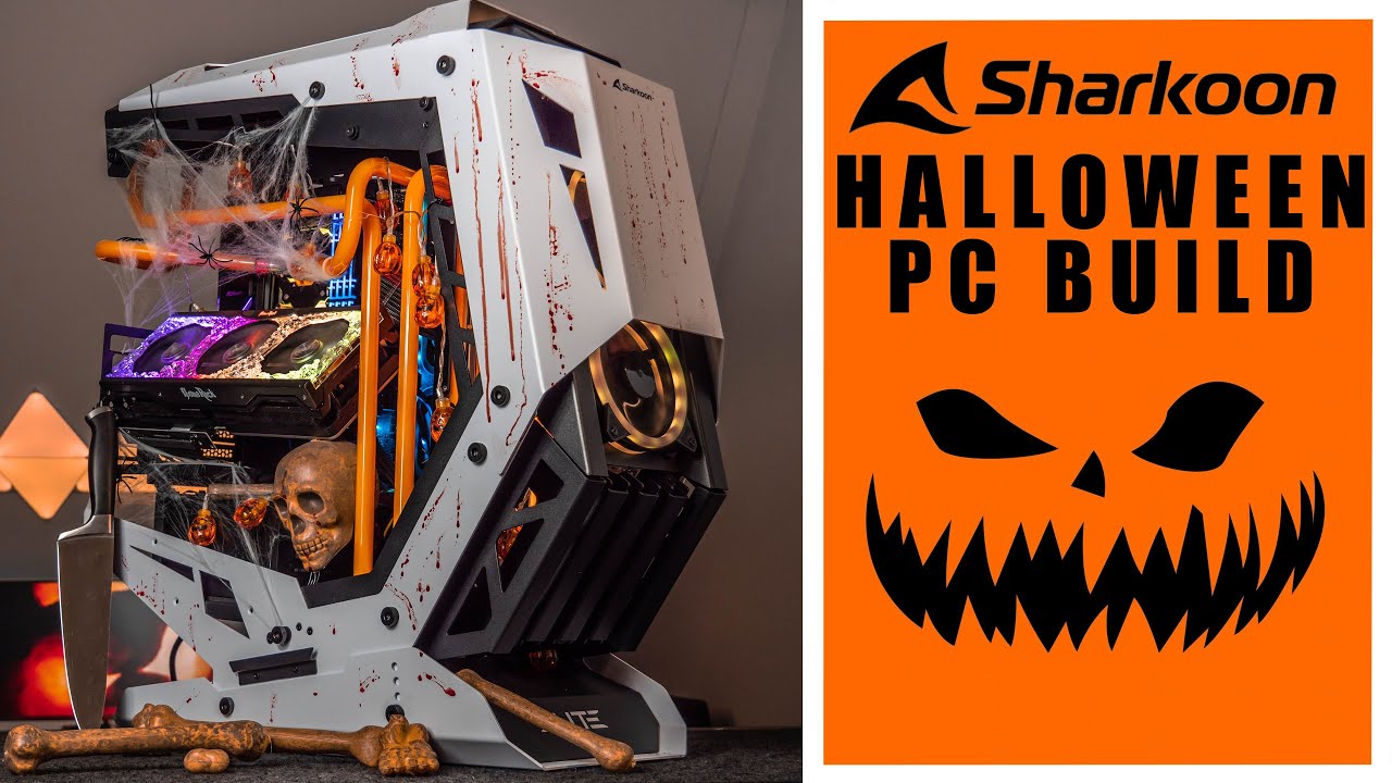 Halloween PC Build In The Sharkoon CA700 case - YouTube