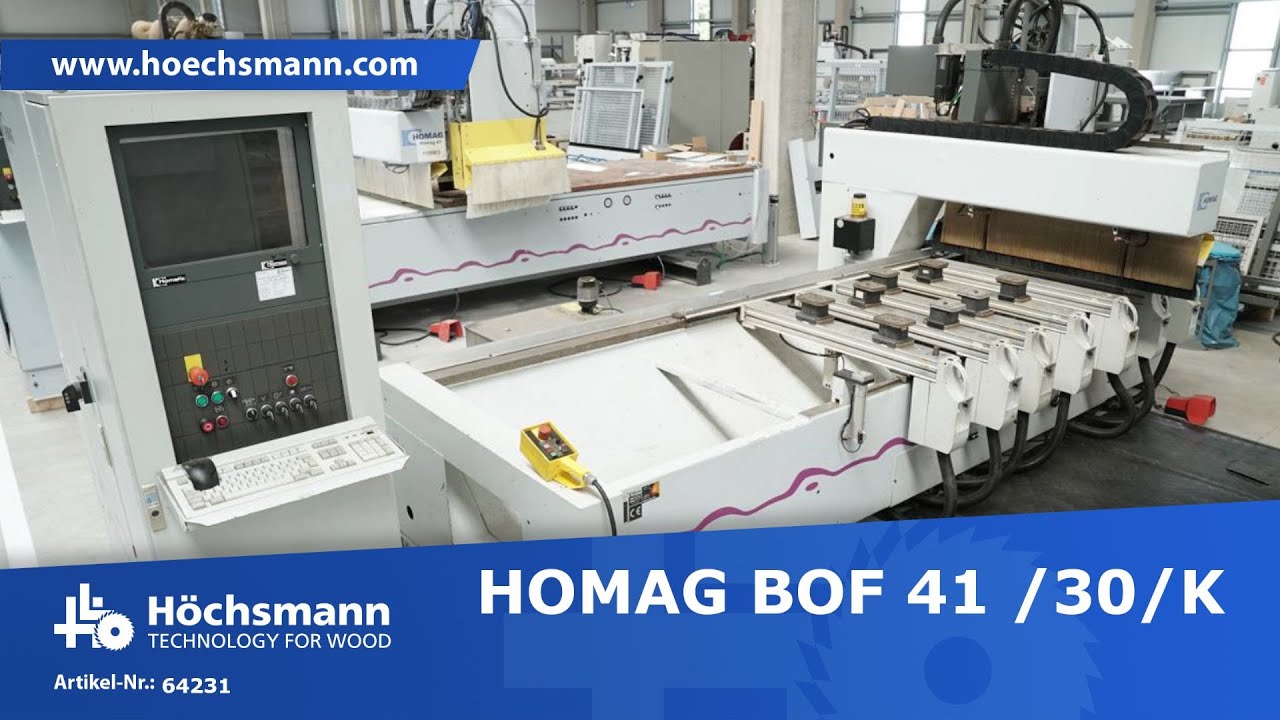 HOMAG BOF 41 /30/K (Höchsmann Klipphausen) - YouTube