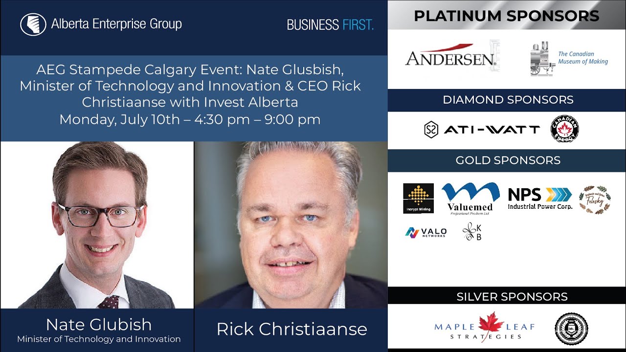 Nate Glubish, Minister of Technology and Innovation & CEO Rick ...