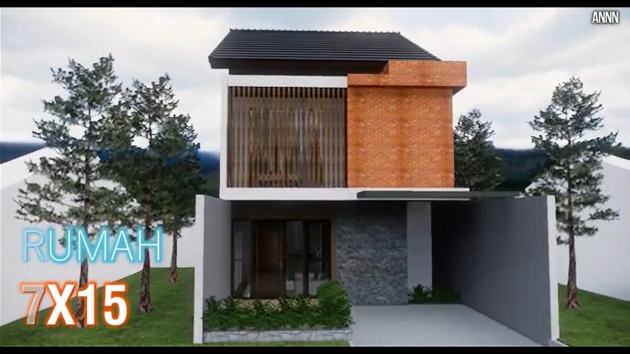 Rumah 2Lantai Di Lahan 7x15 Dengan 3 Kamar Mandi / Design House 7x15 ...