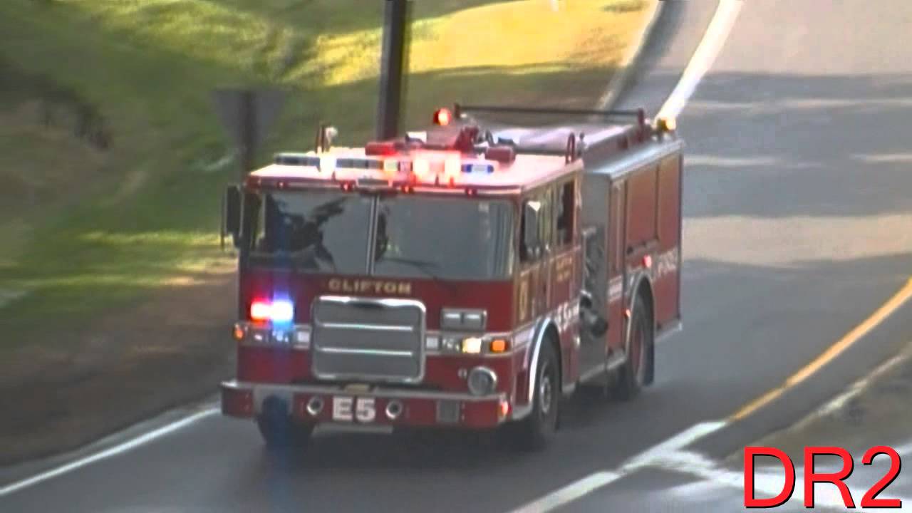 Clifton Fire Department Engine 5 Responding 8-31-14 - YouTube