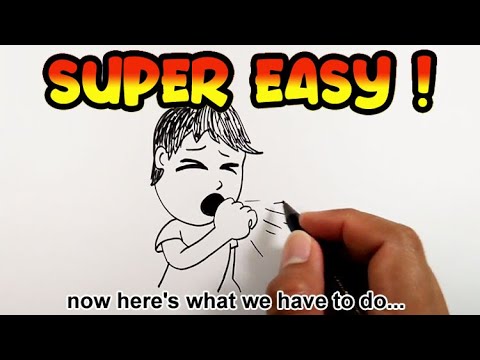 How to draw a person coughing step by step | Drawing Ideas Easy - YouTube