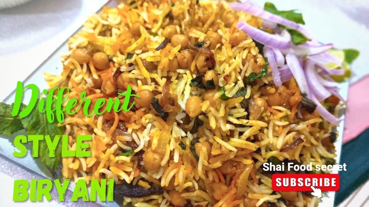 Chana Biryani Recipe by Shai Food secret ll How to make Chickpeas ...
