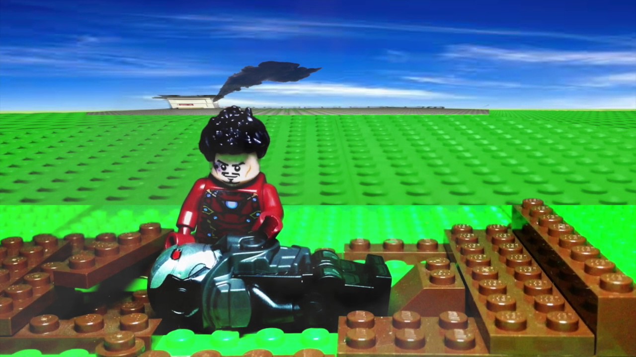 Captain America Civil War Rhodes Falls - Recreation in Lego - YouTube