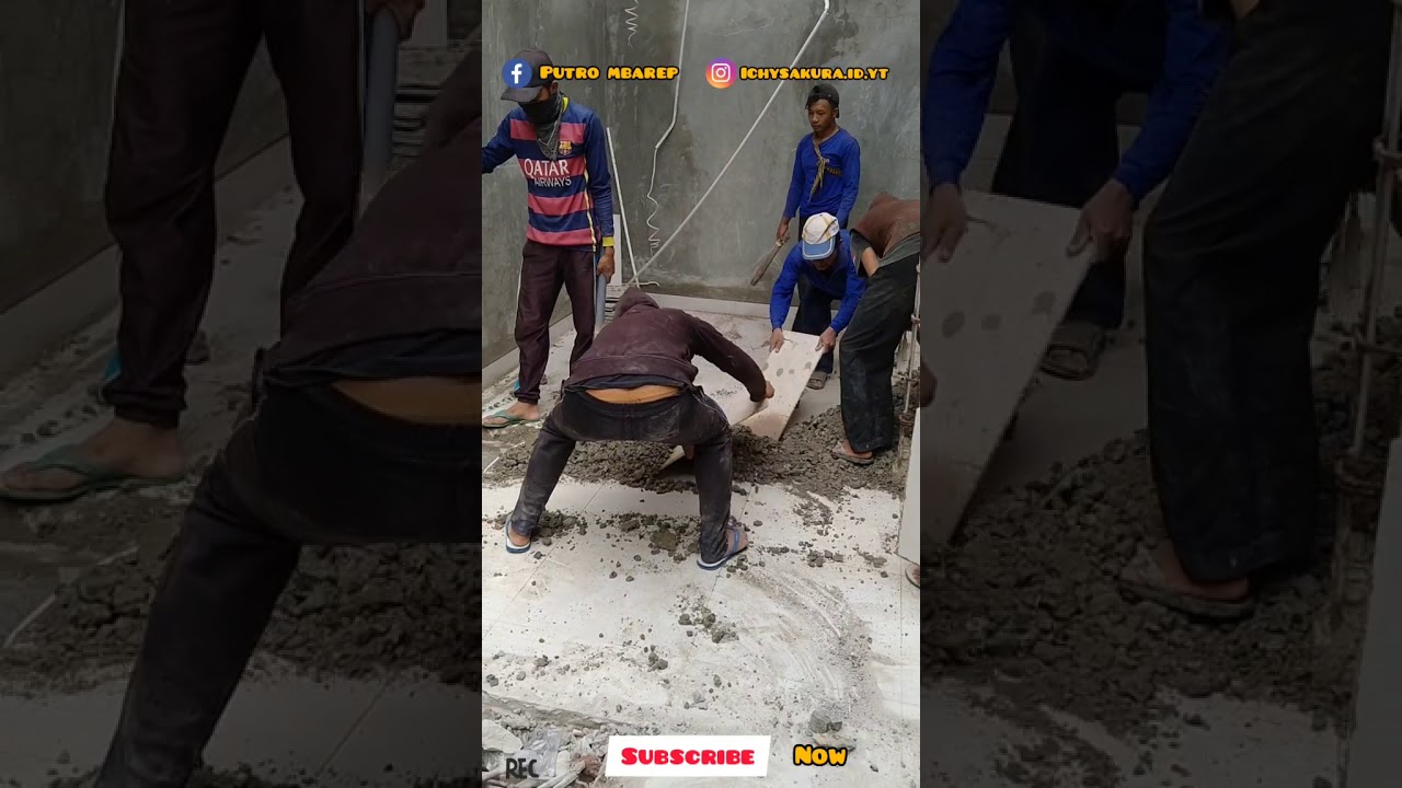 PROSES BONGKAR DINDING BETON DACTING DAN TANGGA - YouTube
