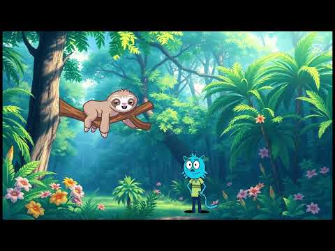 Kitten Fufu meets sloth Paco/Cartoons for Kids - YouTube