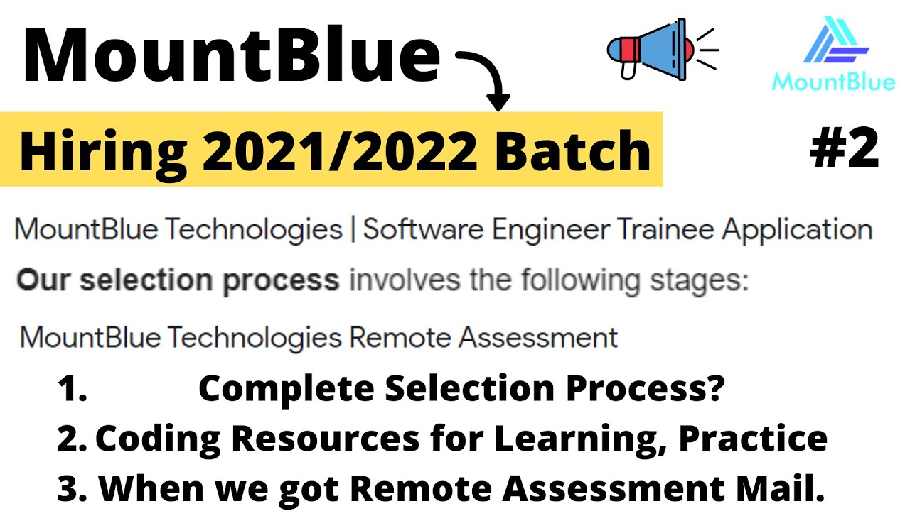 Mountblue Complete Process + Selection Process | How to Prepare | Coding Resources #Mountblue ...
