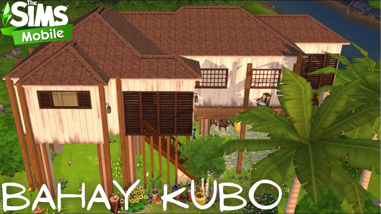 THE SIMS MOBILE • HOUSE BUILD • BAHAY KUBO - YouTube