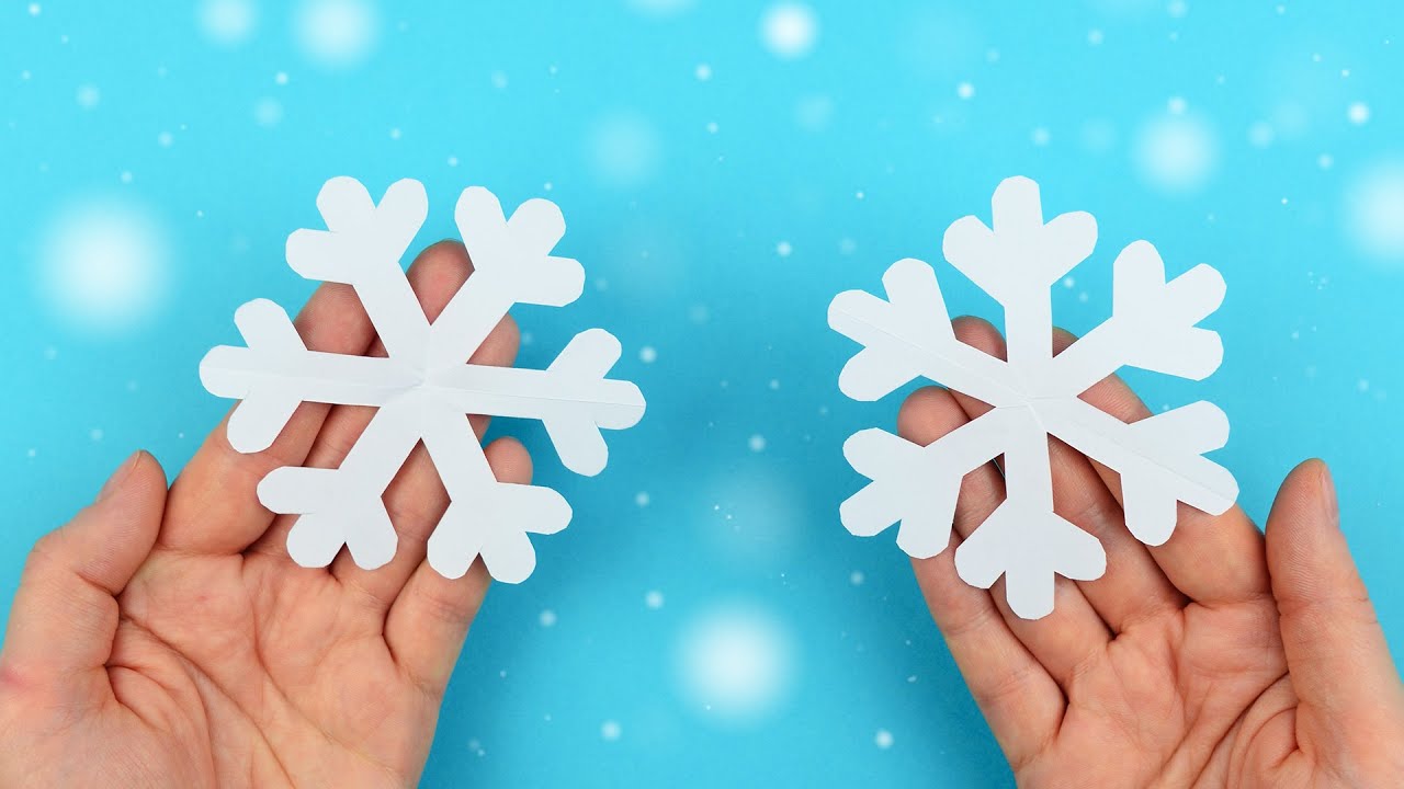 How to make easy paper snowflake DIY Christmas decor tutorial - YouTube