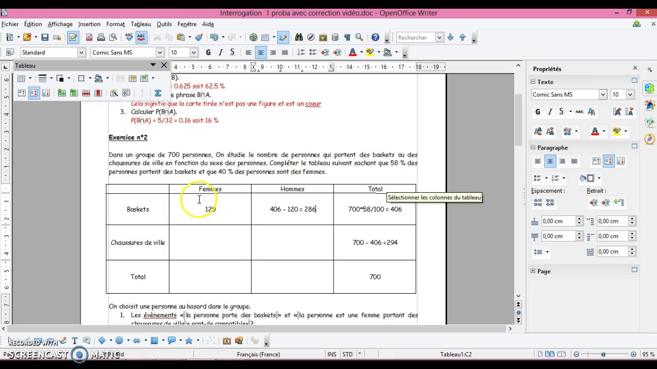 Correction interro proba - YouTube